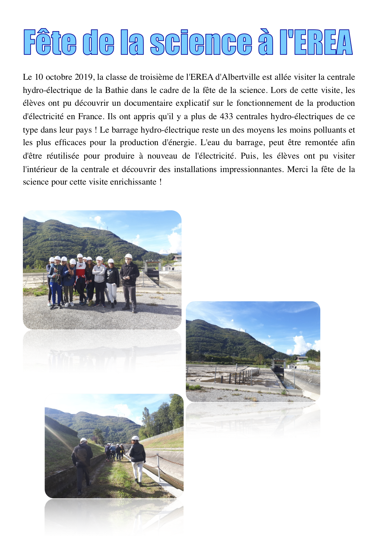 La fête de la Science - ACTUALITES - EREA - LEA Le Mirantin